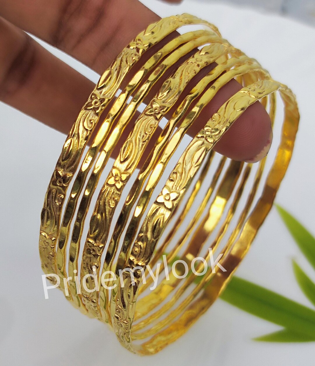 Thick West Indian Bangles, Set of 7 Bangles, Brass Bangles, Bangles ...