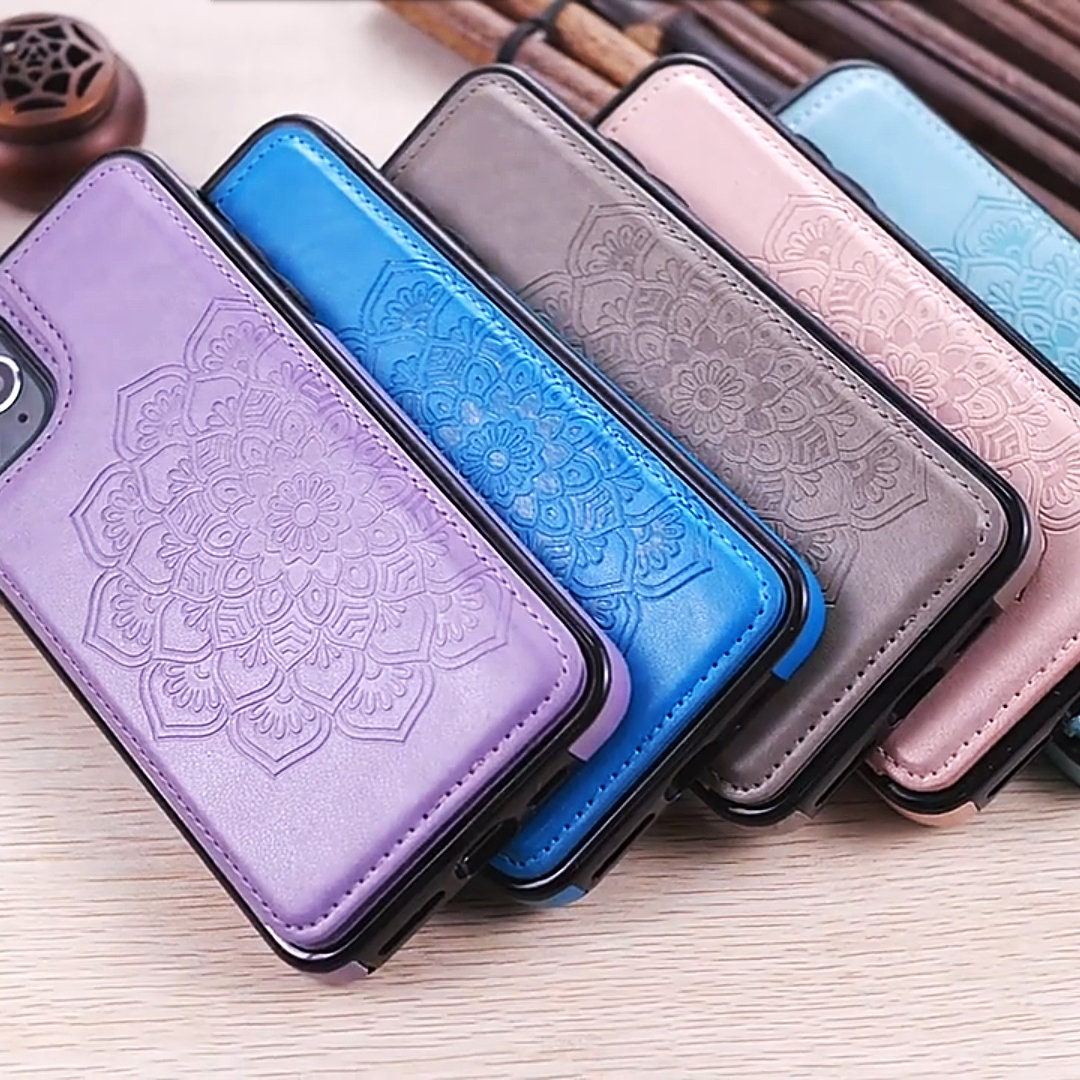 Mandala Embossed Phone Wallet Case: for Iphone, Samsung Galaxy - Etsy