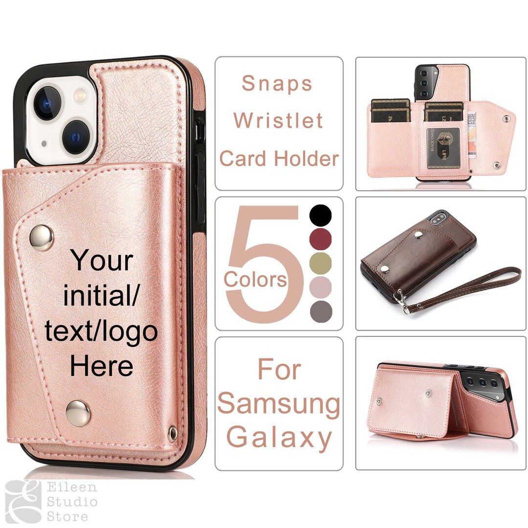 Personalized Wallet Case for Samsung Galaxy S23 S22 S21 S20 S10 S9 Note 20 Ultra Note 10 A71 A51 ...