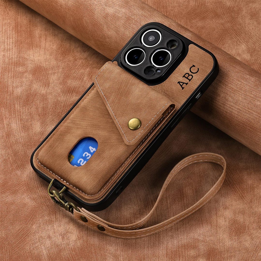 PU Leather Card Holder Phone Case: TPU Wallet Back Cover - Etsy