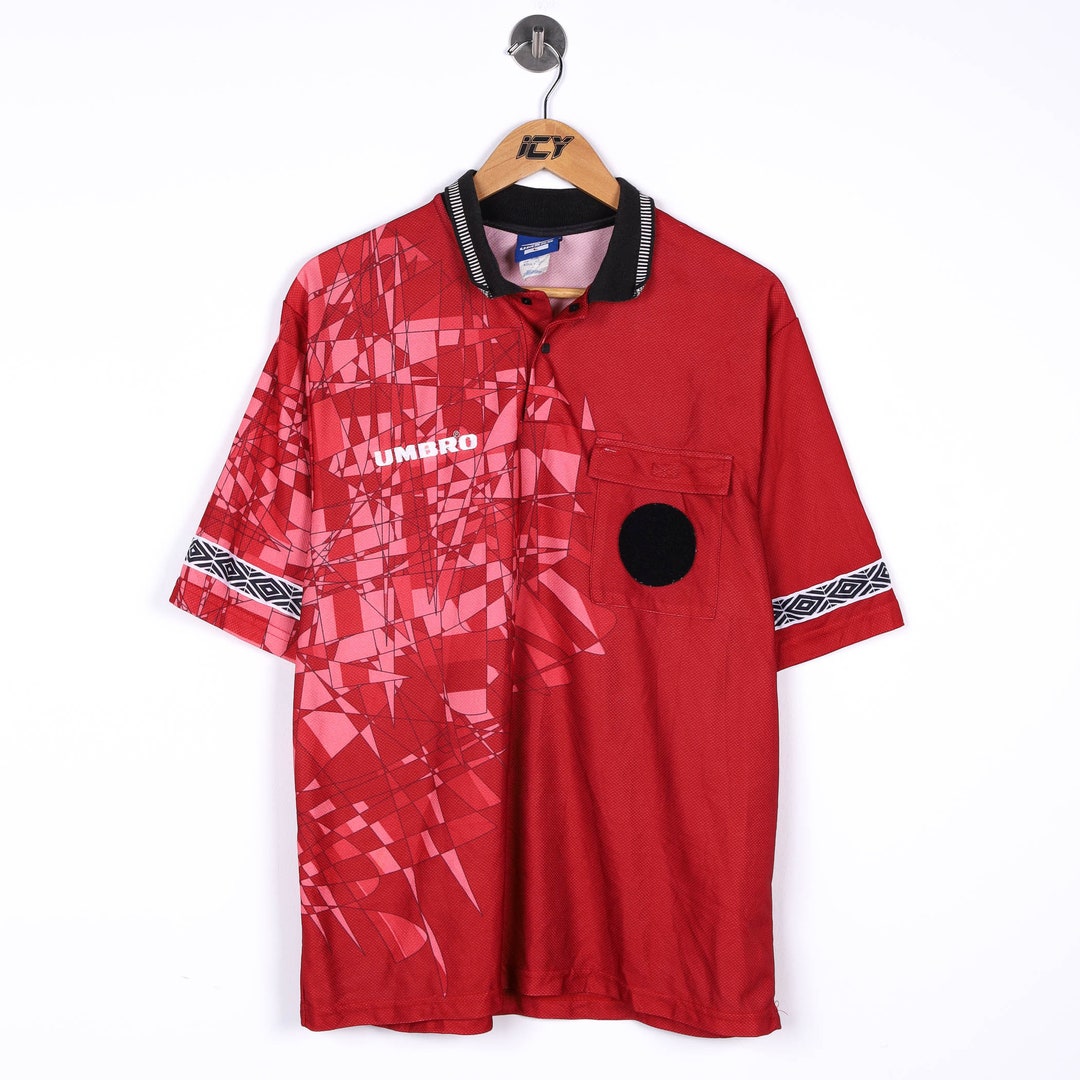 Vintage Umbro Collared Soccer Jersey / Mens Large / Black Red - Etsy