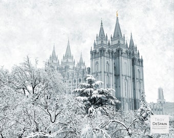 Simple, Gray LDS Digital Salt Lake City Temple Download Print - Etsy