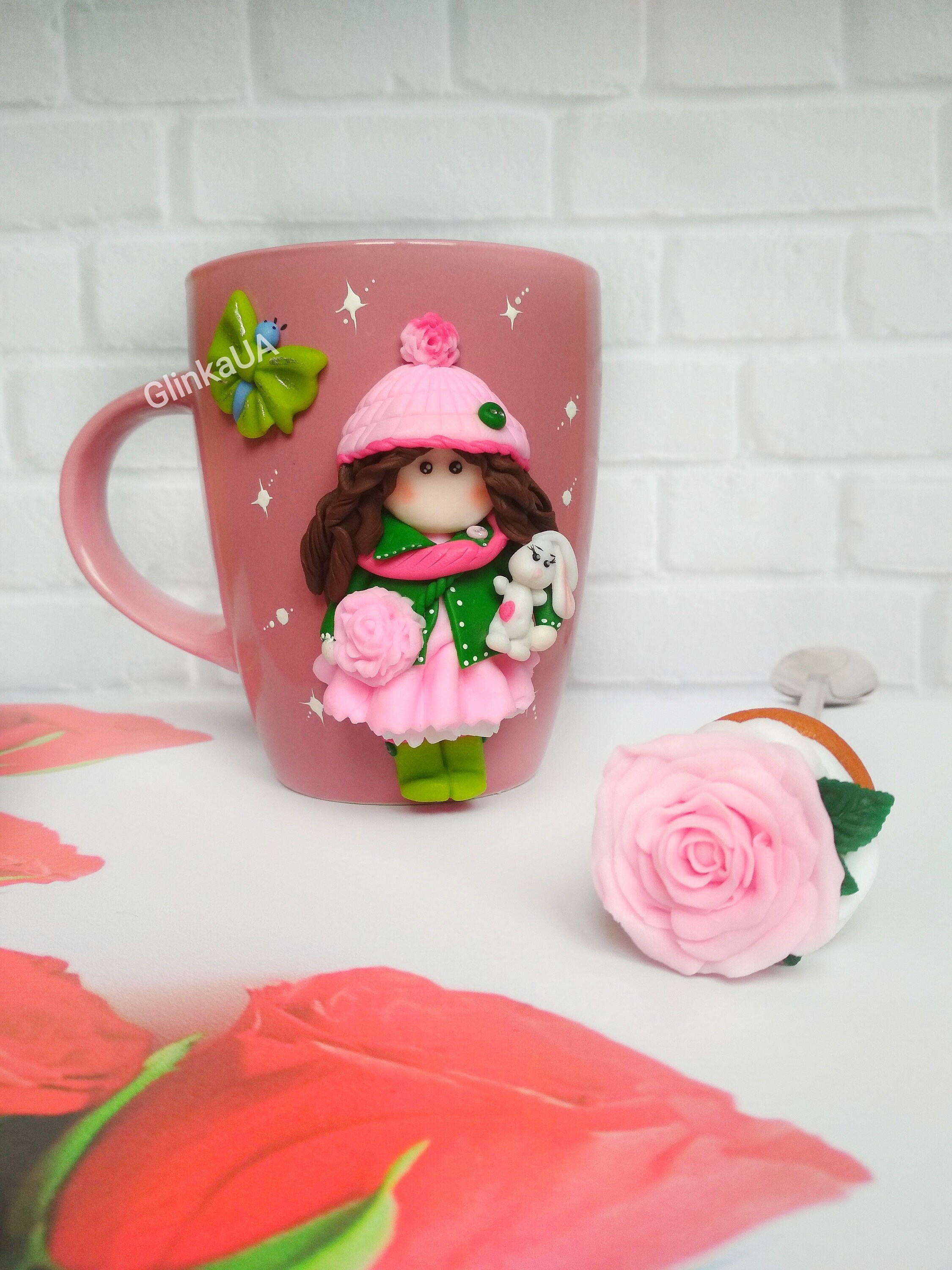 Girl mug Woman cup Kids Hot Chocolate Mug Holiday Decor Kids | Etsy