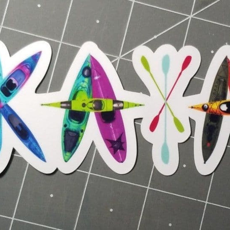 Kayak Decals and Stickers - Etsy
