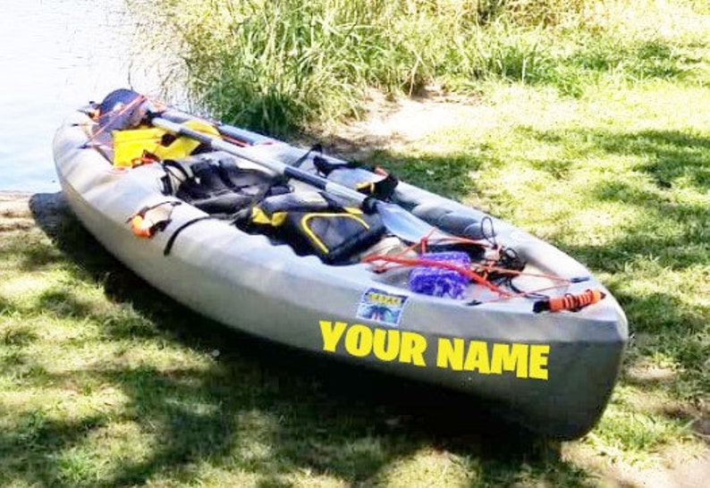 KAYAK DECAL, Custom Text Decal, Boat Decal, Custom Kayak Decal, Canoe ...