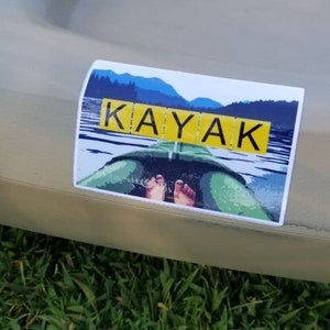 KAYAK DECAL, Custom Text Decal, Boat Decal, Custom Kayak Decal, Canoe ...