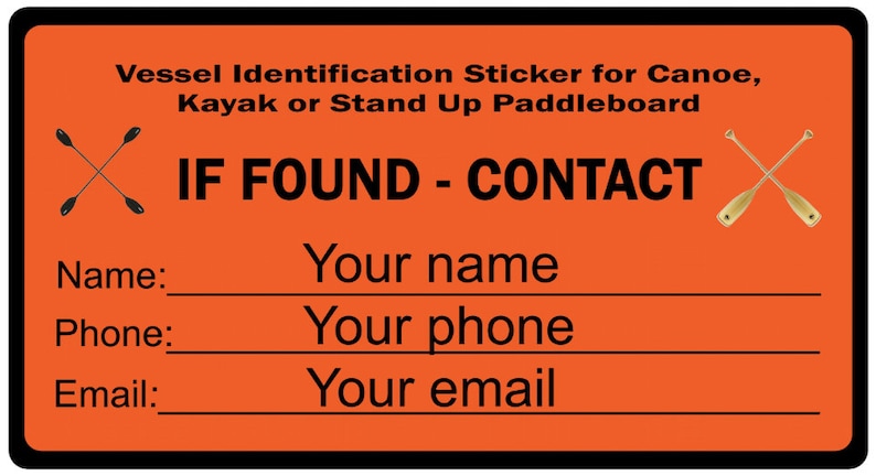 LOST and FOUND Sticker Your Information Printed on the Sticker, Any ...