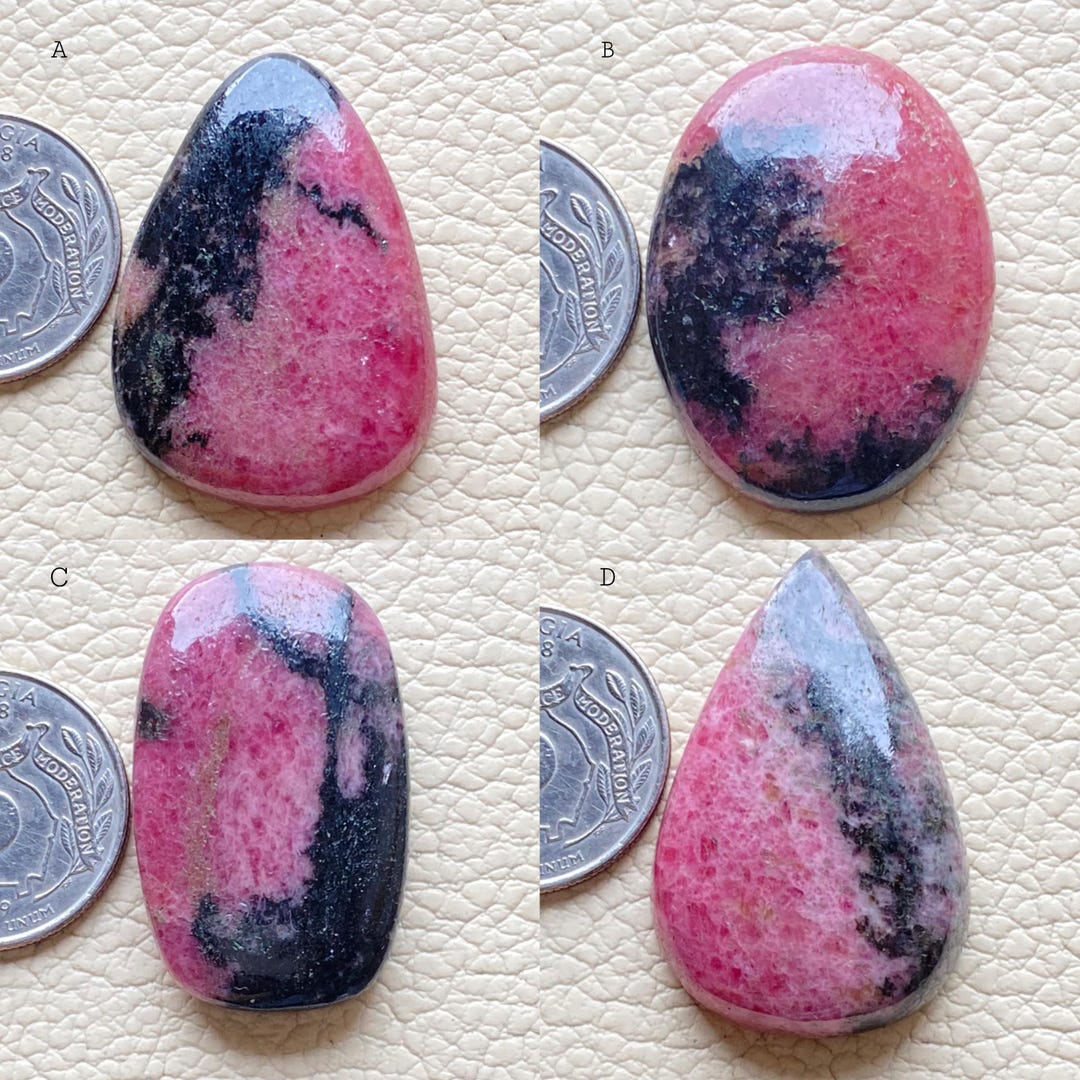Terrific ! Pink Color Rhodonite Stone-smooth Polish Rhodonite Cab ...
