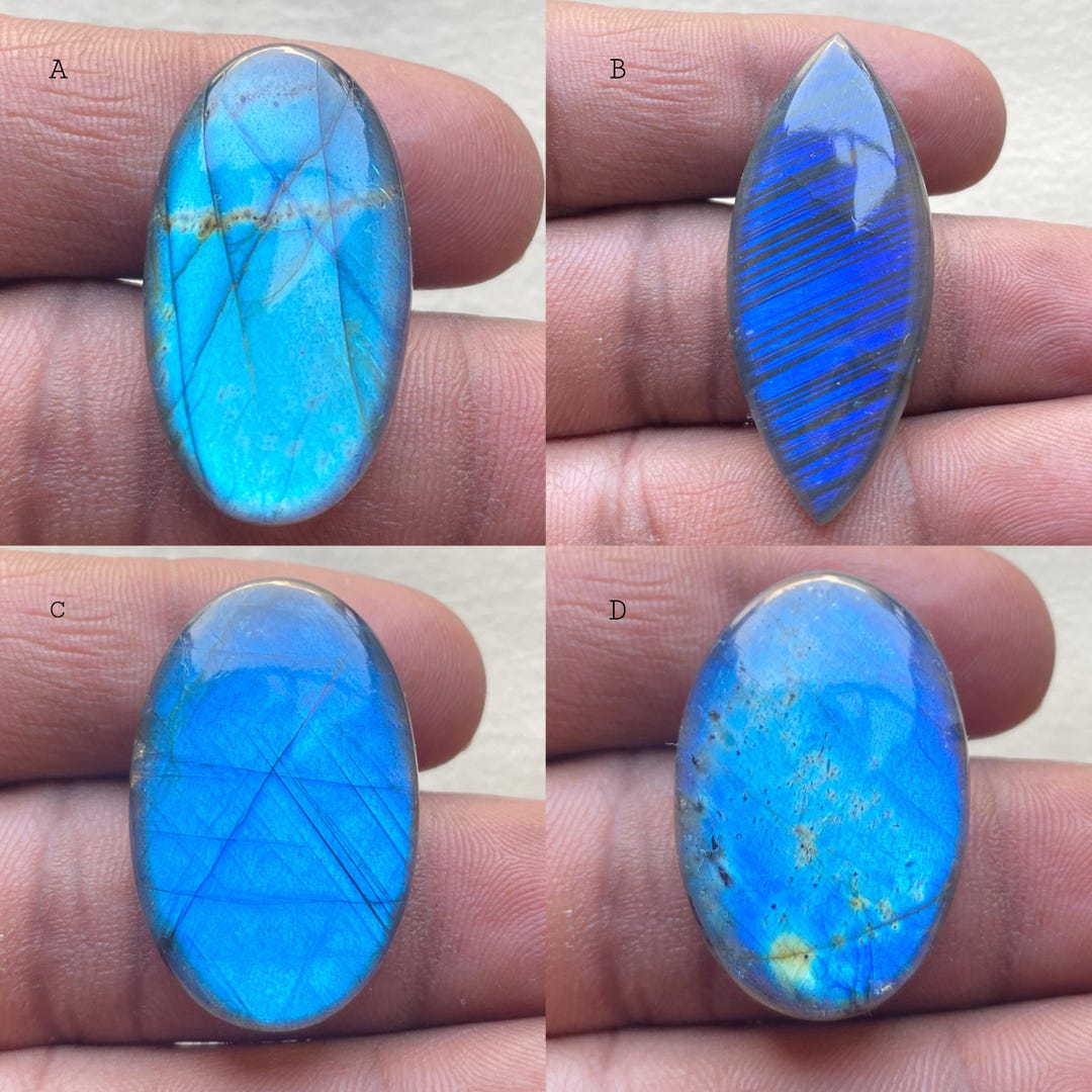 AAA Blue Labradorite Oval Pendant Cab-aaa Blue Labradorite Stone ...