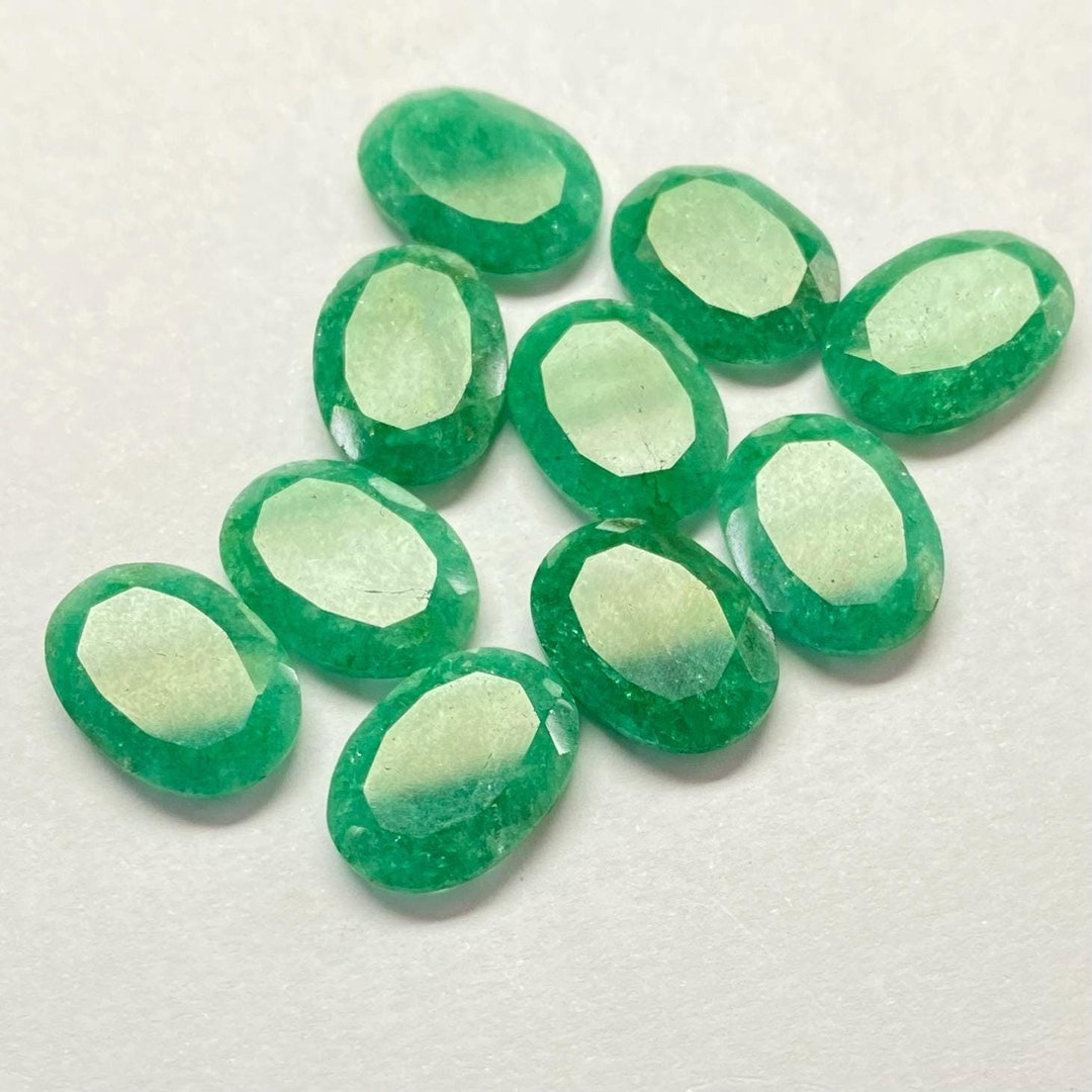 Oval Tablet Cut Beryl Dyed Emerald-beryl MM Size Tablet Cut-dyed Beryl ...