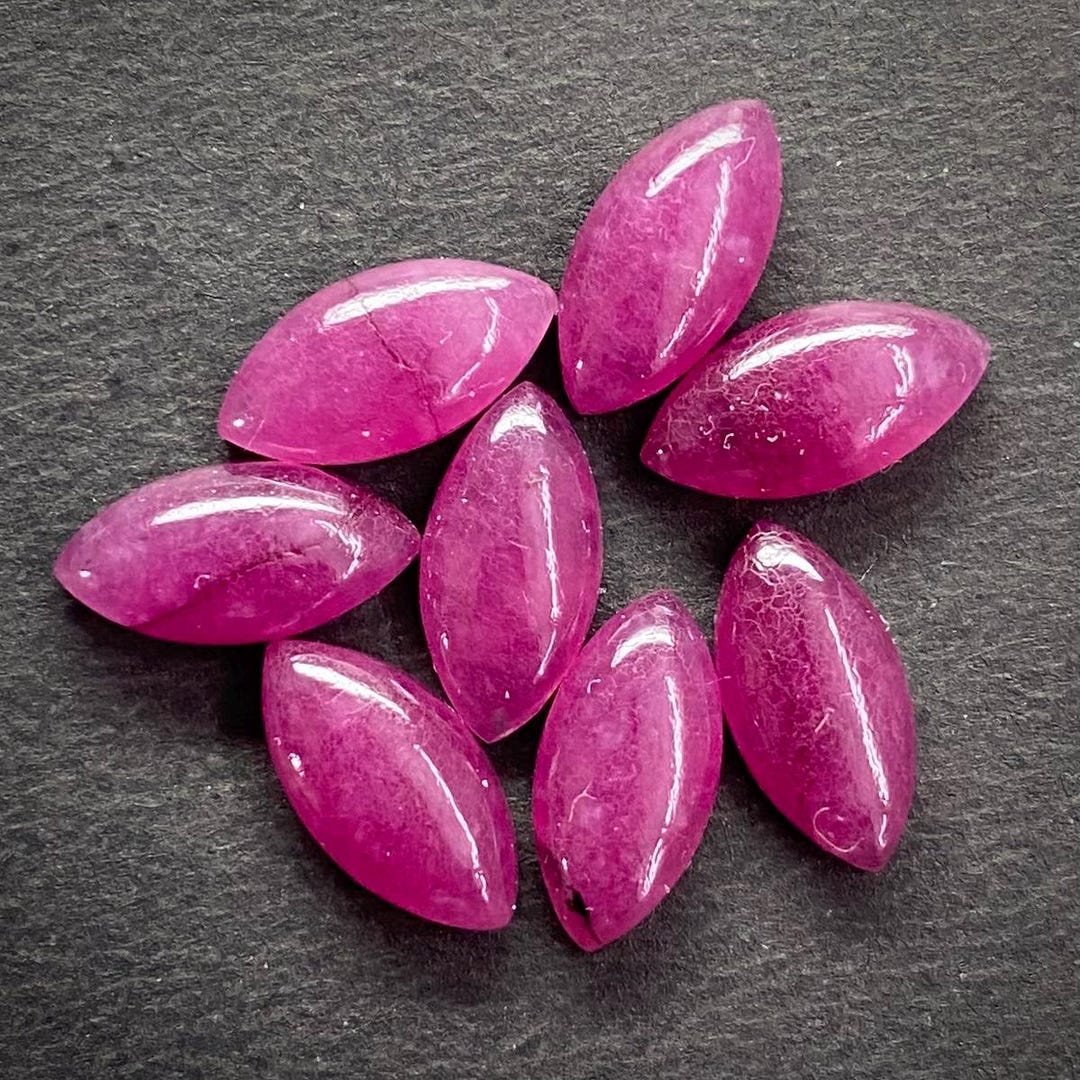 6X12 Mm Marquise Cab-pink Jade Stone-aaa Quality Pink Jade Cabochon ...
