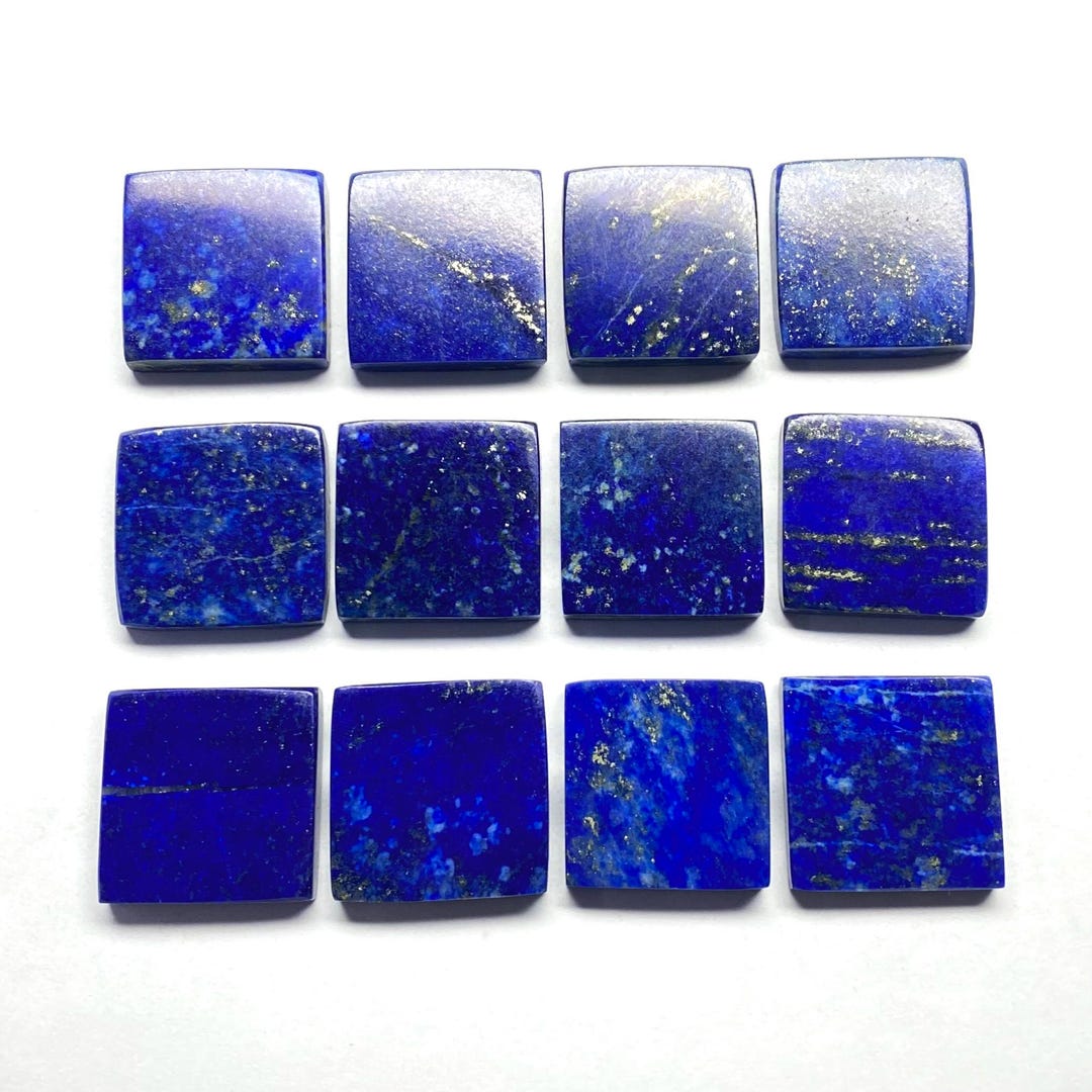 15 MM Square Flat Tablet-natural Lapis Lazuli Flat Tablet-lapis Lazuli ...