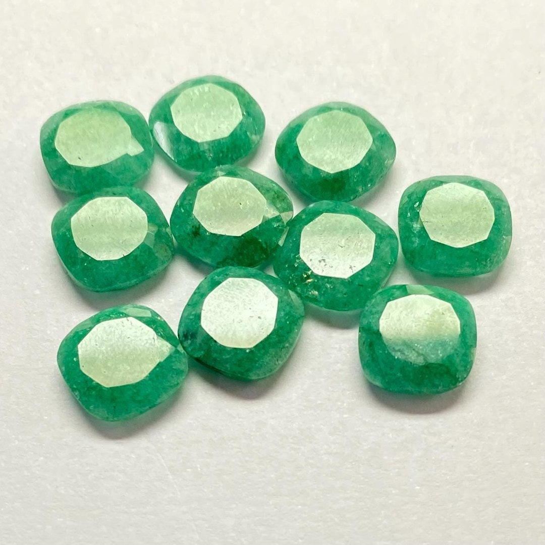 Antique Green Beryl Dyed Tablet-rare Beryl MM Size Cushion-dyed Beryl ...