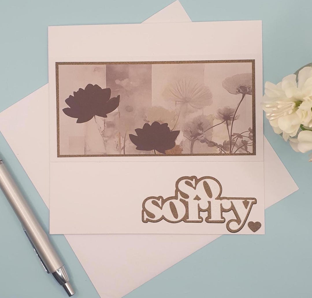 So Sorry Card, Sympathy Card, Apology Card, Bad Luck Card, Caring Card ...