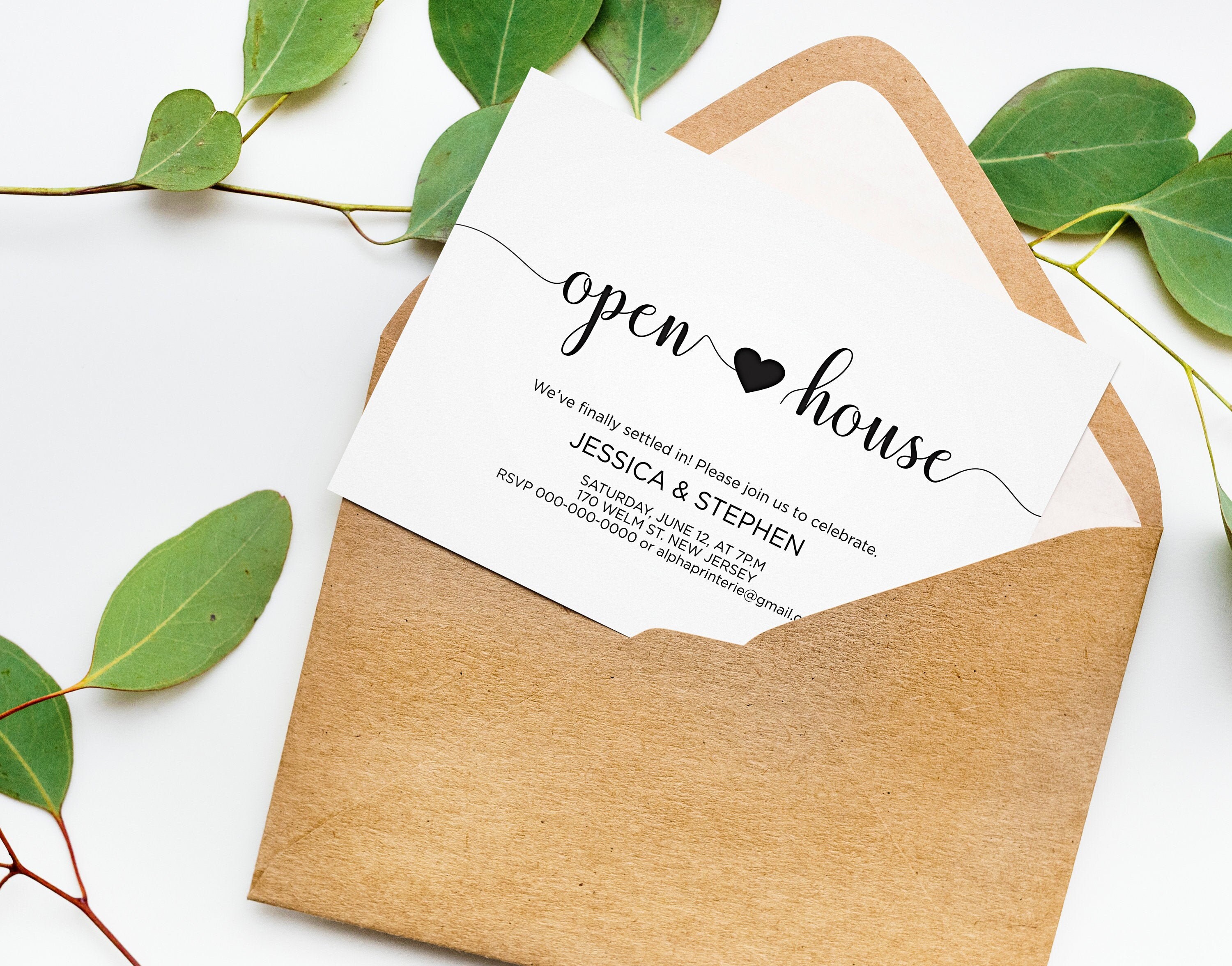 Open House Invitation, Housewarming Party Invitation, Editable, Best ...