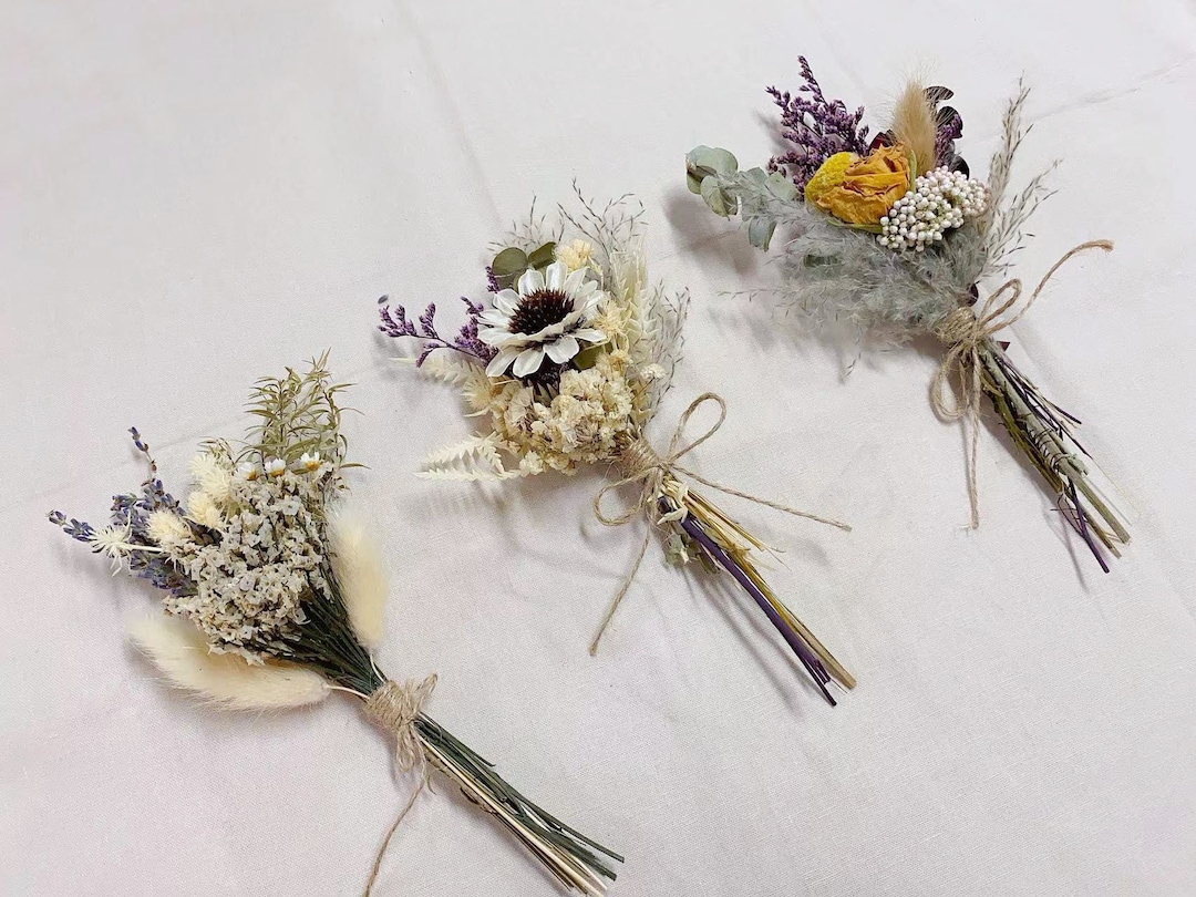 Mini Dried Flower Bouquetdry Natural Dried Flowers,small Milk Bottle ...