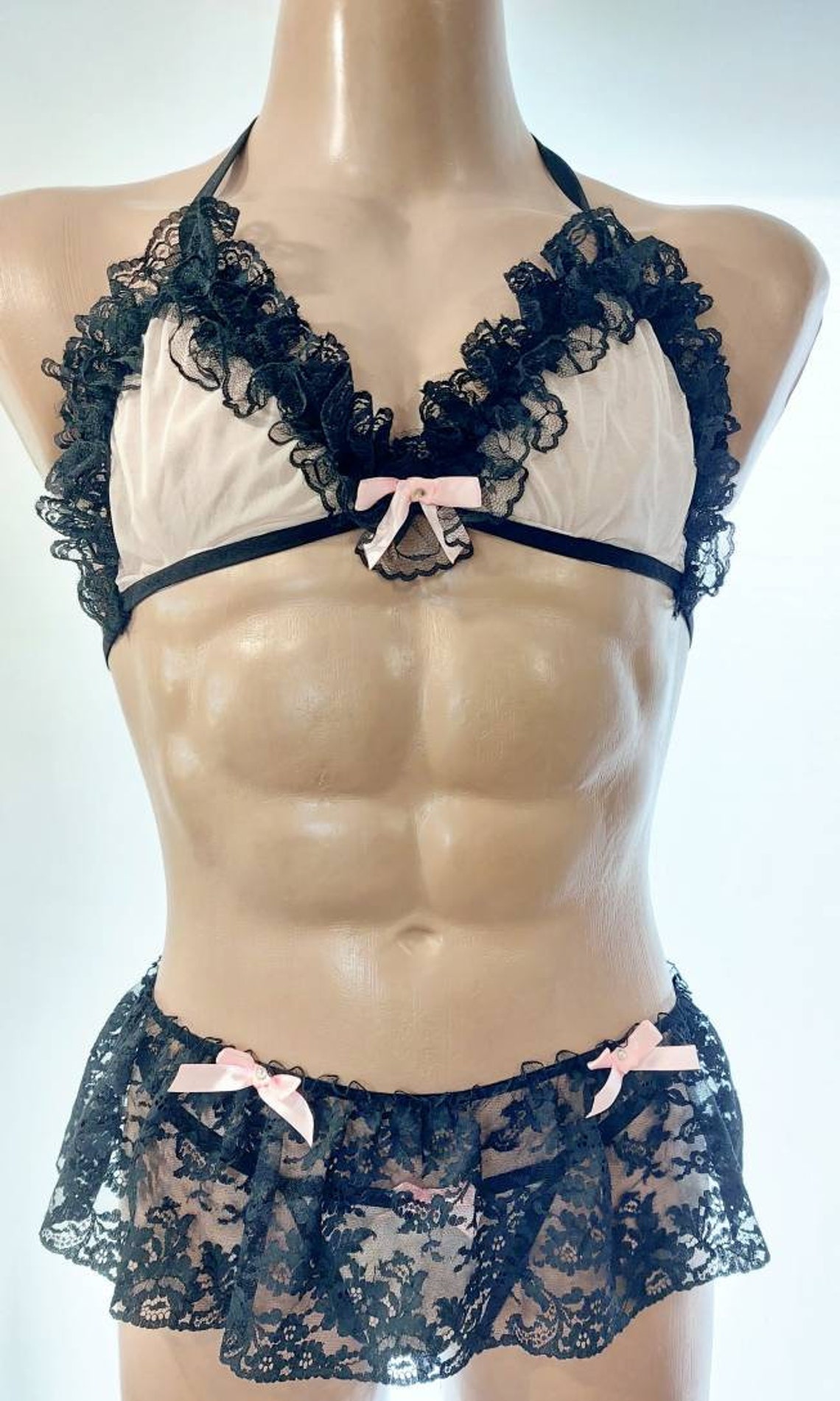 Lace Bra For Men Sissy Mens Bra For Men Custom Made To Etsy