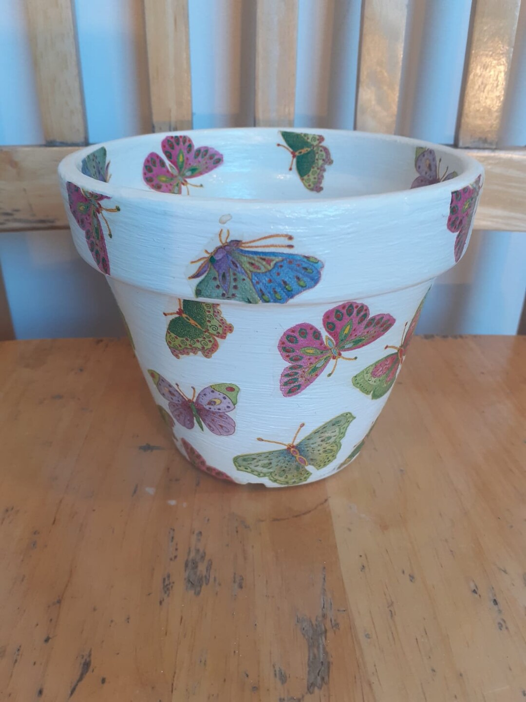 Upcycled Decoupage Planter - Etsy
