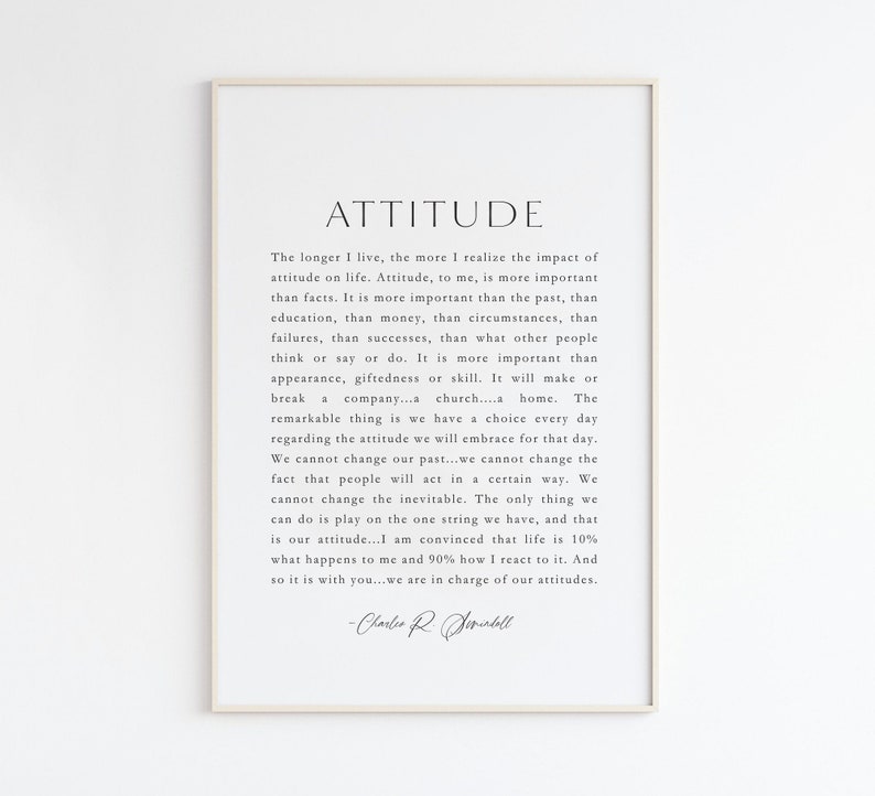 Charles Swindoll Attitude Print Charles Swindoll Quote - Etsy
