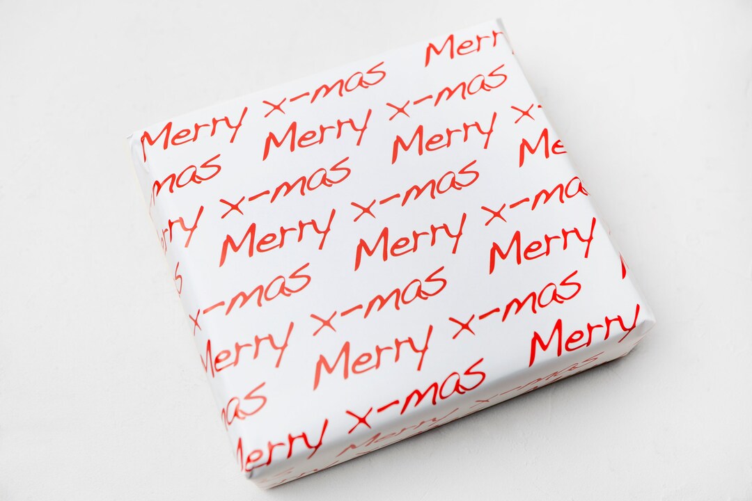 5 Sheets 50 X 70 Cm merry X-mas Wrapping Paper / - Etsy