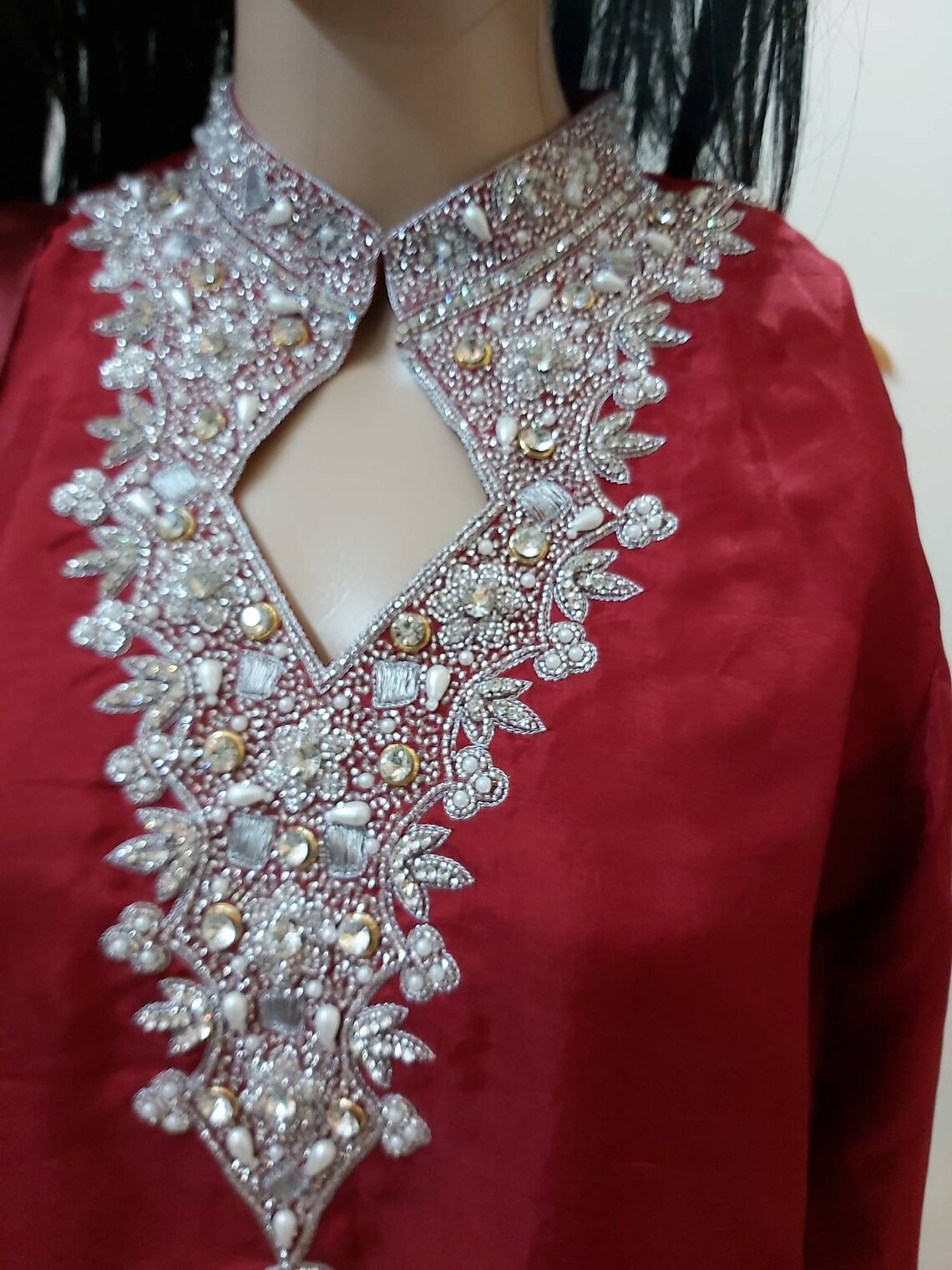 Indian Pakistani Silk Salwar Suit With Heavy Embroidry at the | Etsy