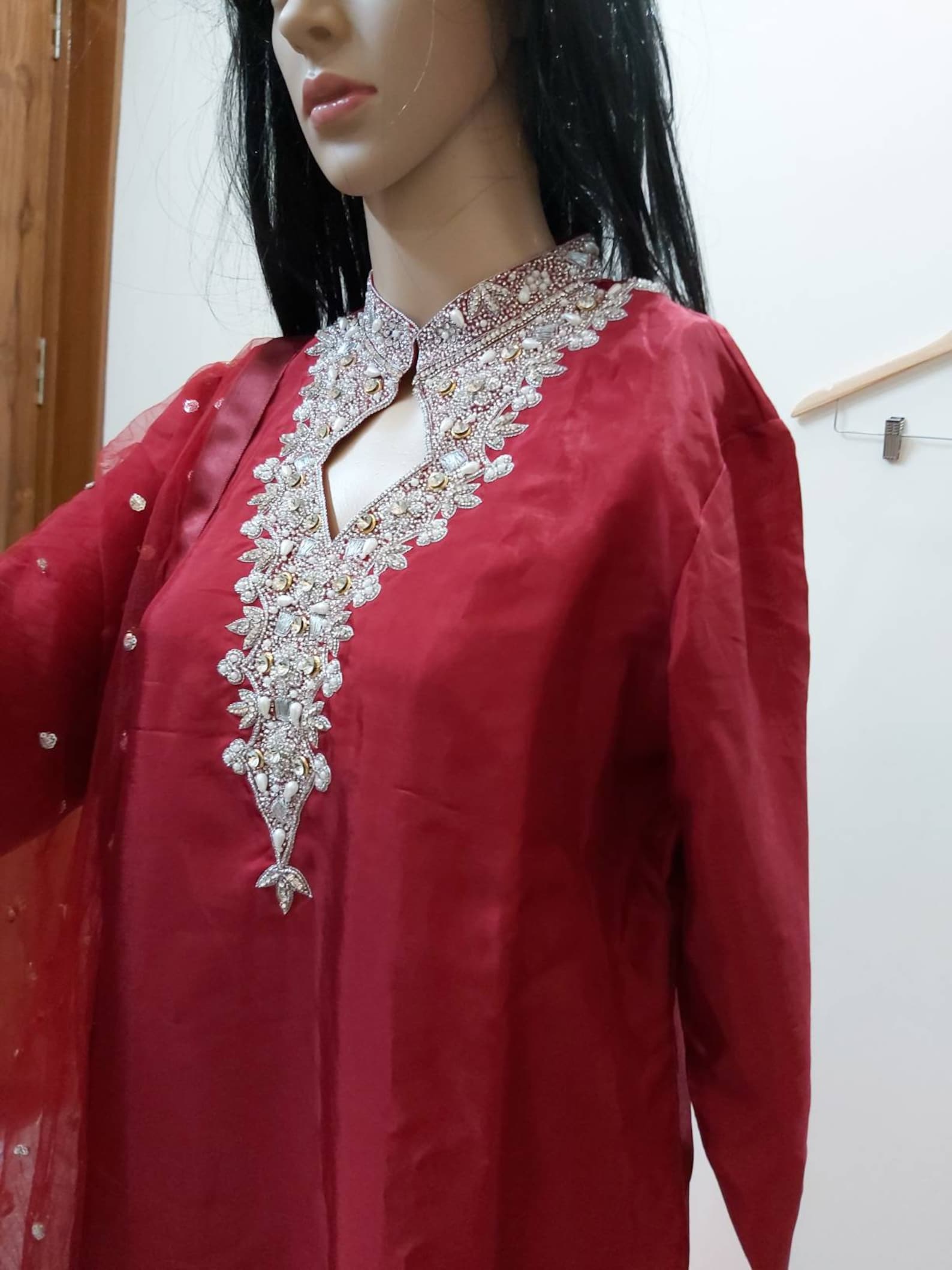 Indian Pakistani Silk Salwar Suit With Heavy Embroidry at the | Etsy