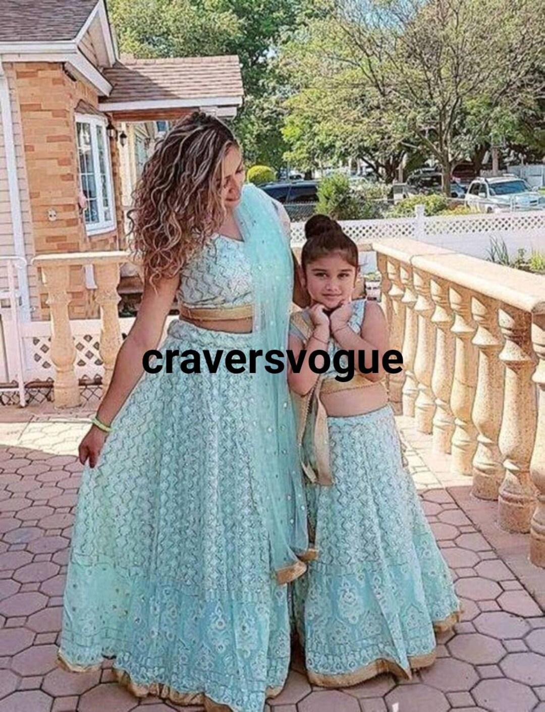 Mother Daughter Fully Stitched Chikankari Lehenga Choli Set - Etsy