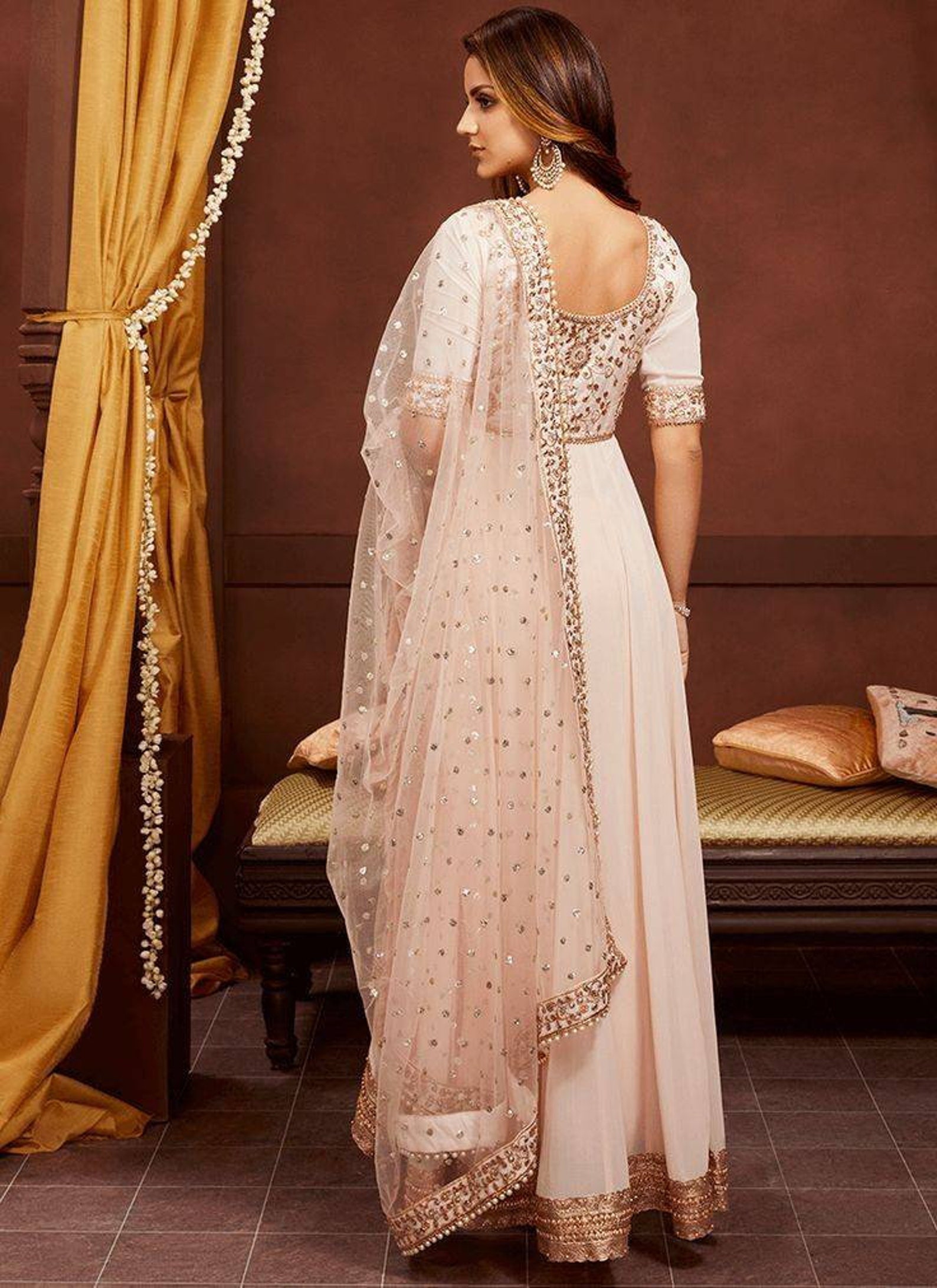 Beautiful Traditional Chikankari Work Silk Choli Pink Color - Etsy