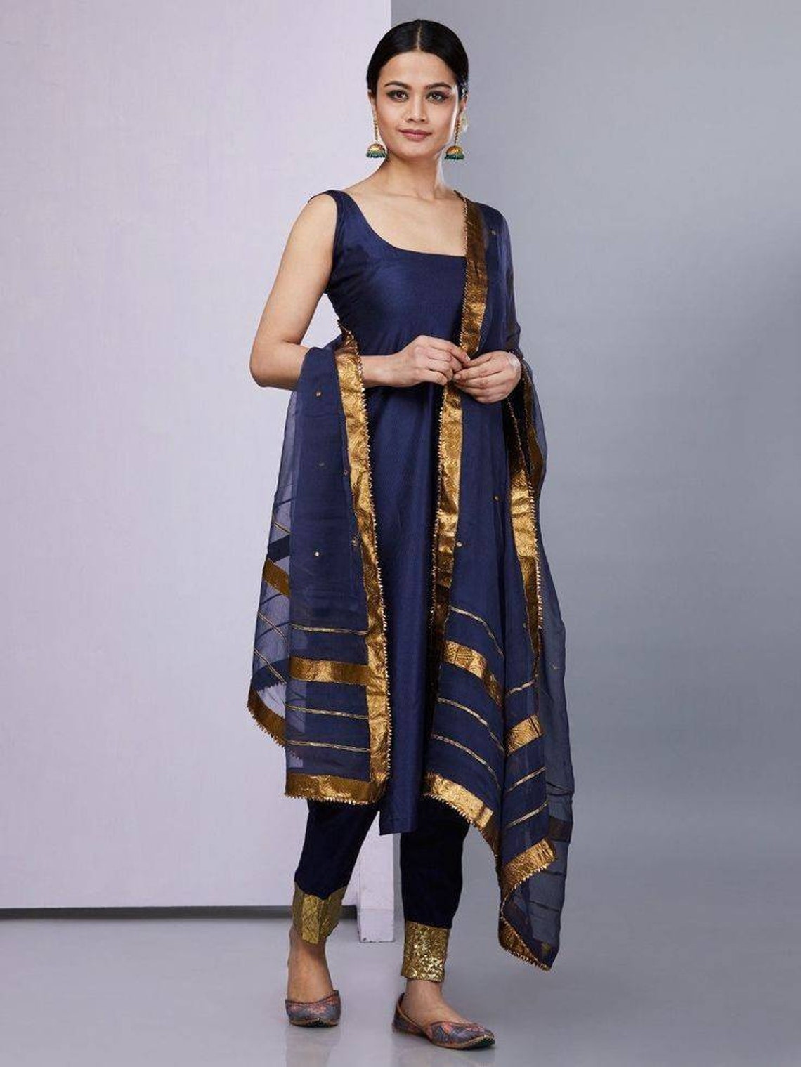 Indian designer salwar suit/gotta work suit/punjabi suit | Etsy