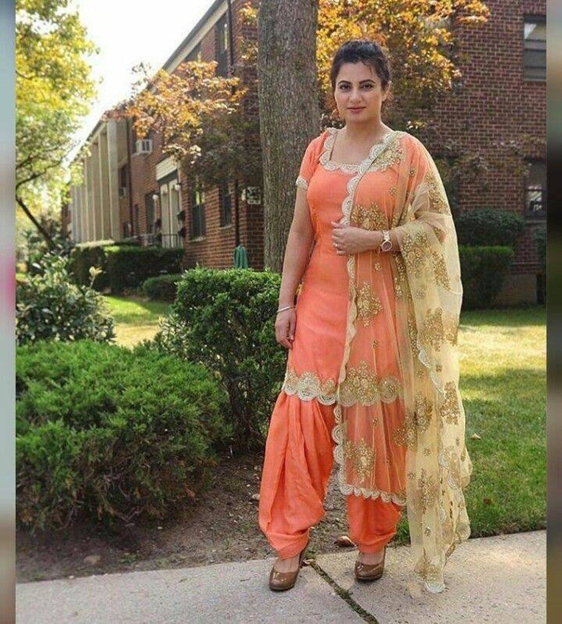 Pakistani Silk Salwar Suit With Heavy Dupatta Punjabi Outfit - Etsy