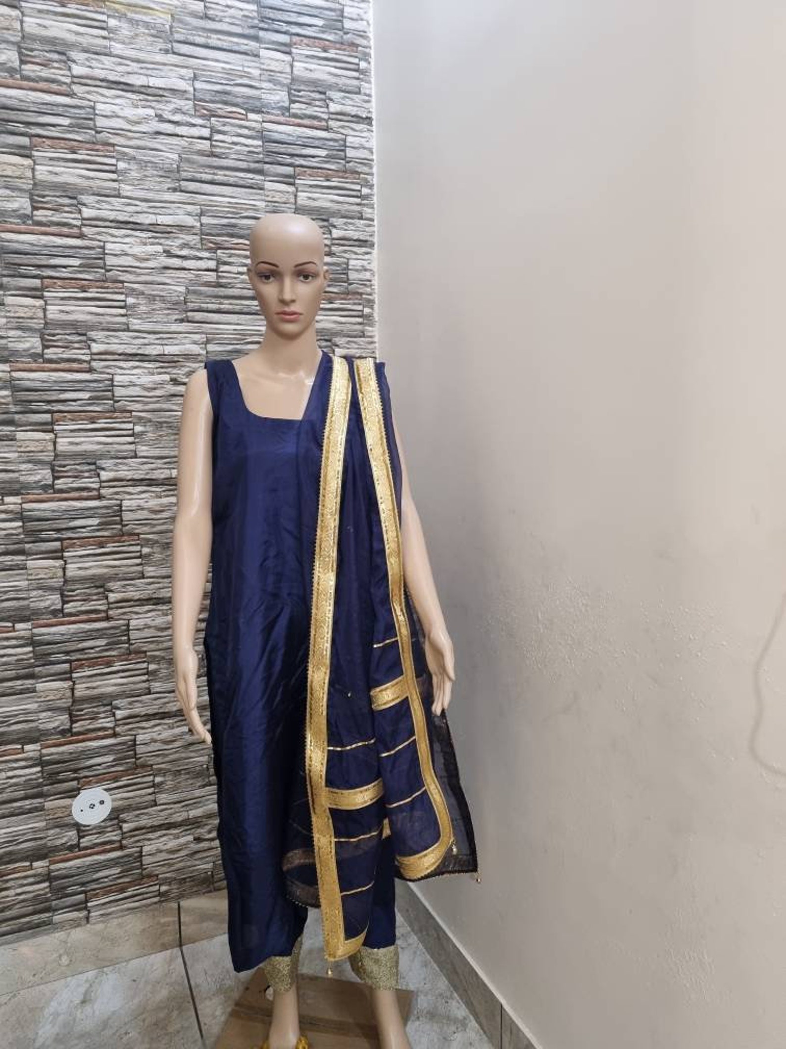 Indian Designer Salwar Suit/gotta Work Suit/punjabi Suit Frock - Etsy
