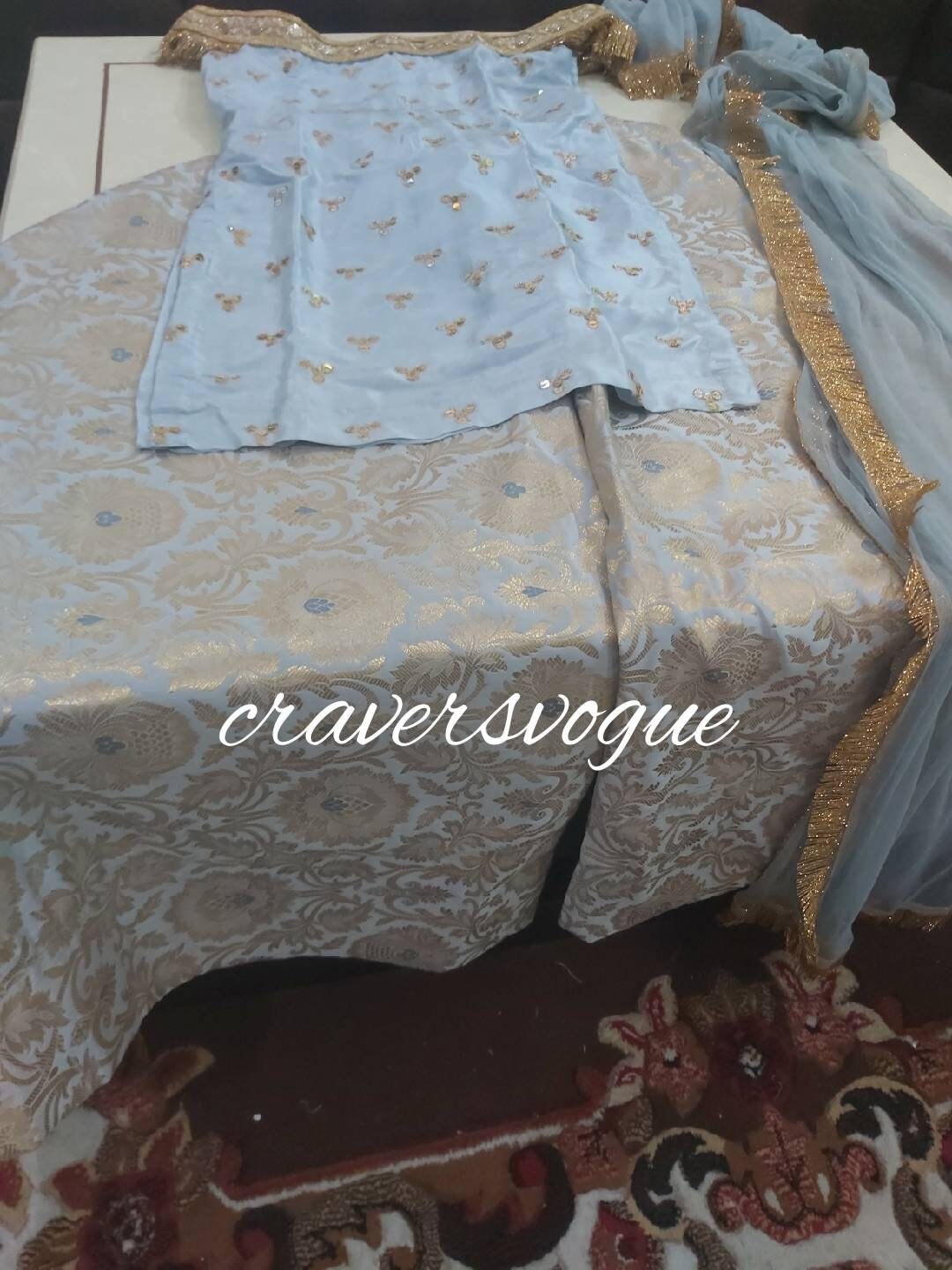 Indian pakistani custom fit in custom colors banarse brocade | Etsy