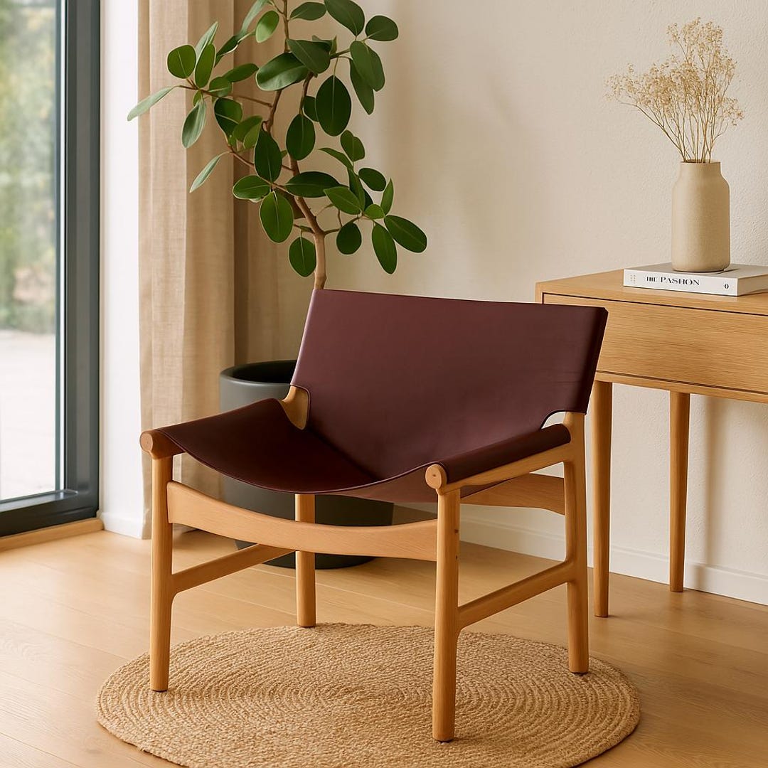 Mid-century Modern Easy Chair – Handmade Wooden Lounge Armchair ...