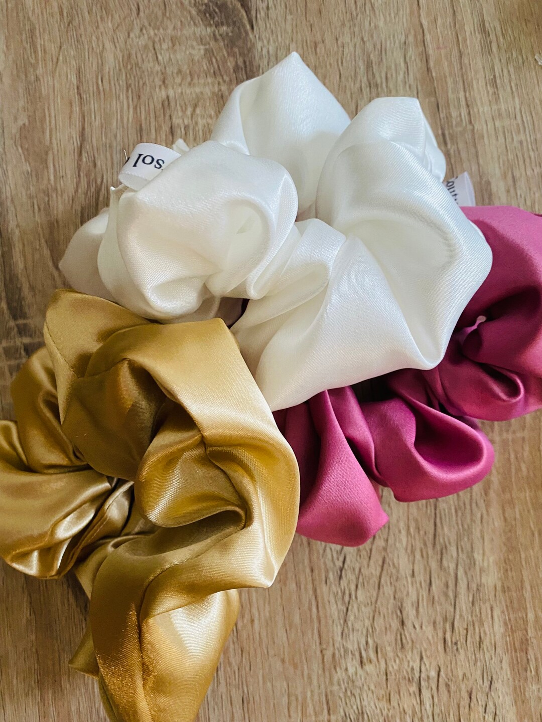 Grand Chouchou Satin Hair Scrunchie Foulchies Plain Satin Original ...