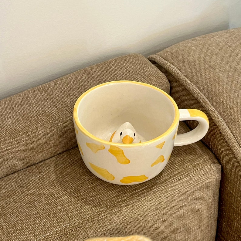 3D Duck Mug – Kawaii Ceramic Coffee Cup, Handmade Gift - Etsy