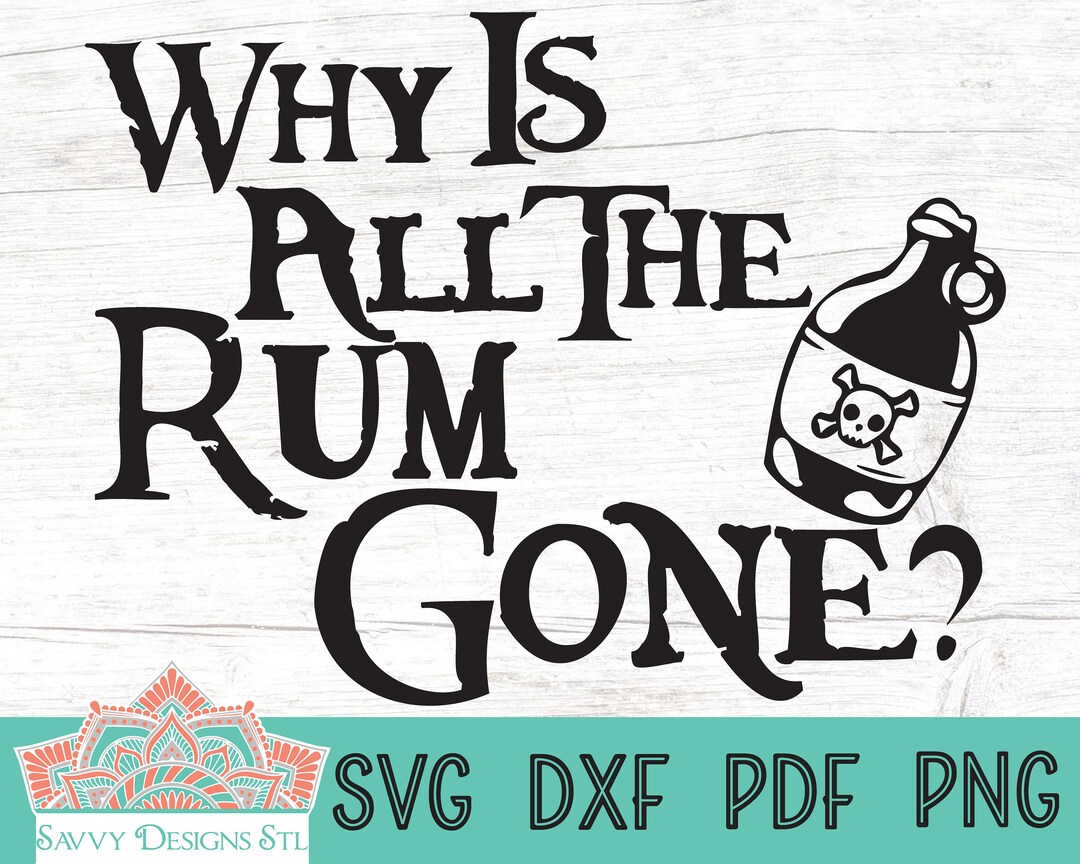 Why is the Rum Always Gone Pirate SVG, Cricut, Silhouette (digital ...