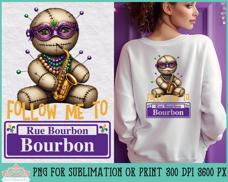 Mardi Gras Voodoo Doll Bundle for Sublimation or Print, INSTANT ...