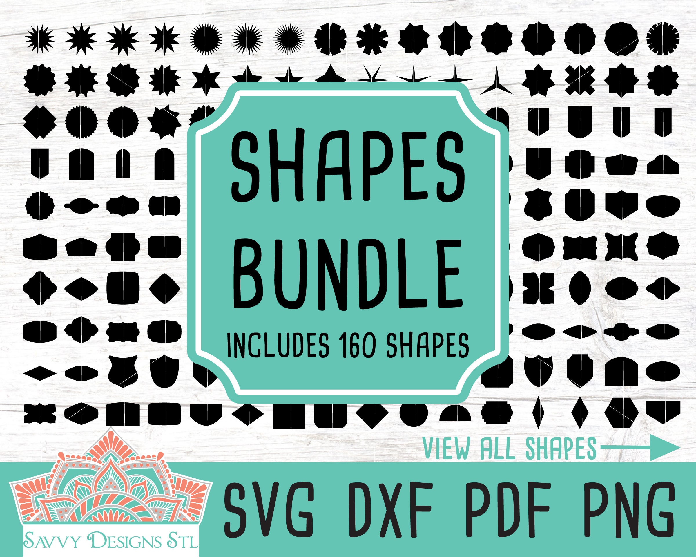 HUGE 160 Vector Shapes Cut File Image Bundle for Silhouette - Etsy