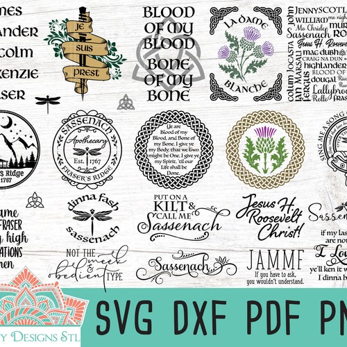 Outlander Svg Fraser's Ridge Svg & Png Outlander Gifts - Etsy Israel