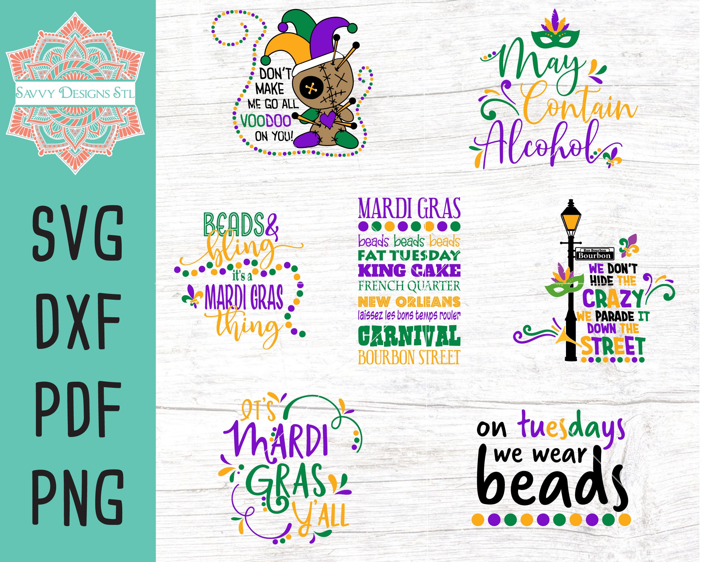Mardi Gras SVG Cut File Bundle Vol 1 for Silhouette and - Etsy