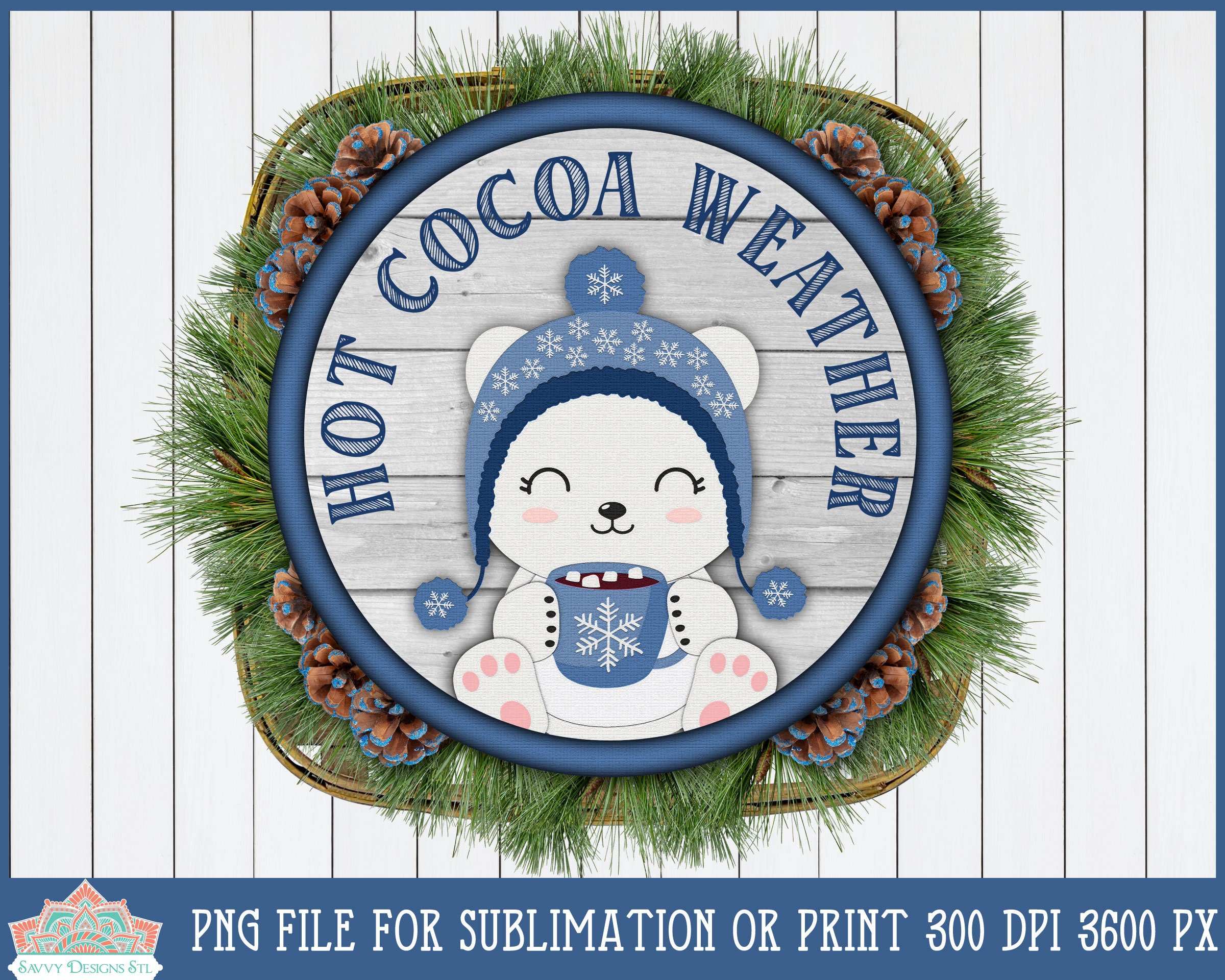 Round Winter Signs Door Sign Bundle for Sublimation or - Etsy