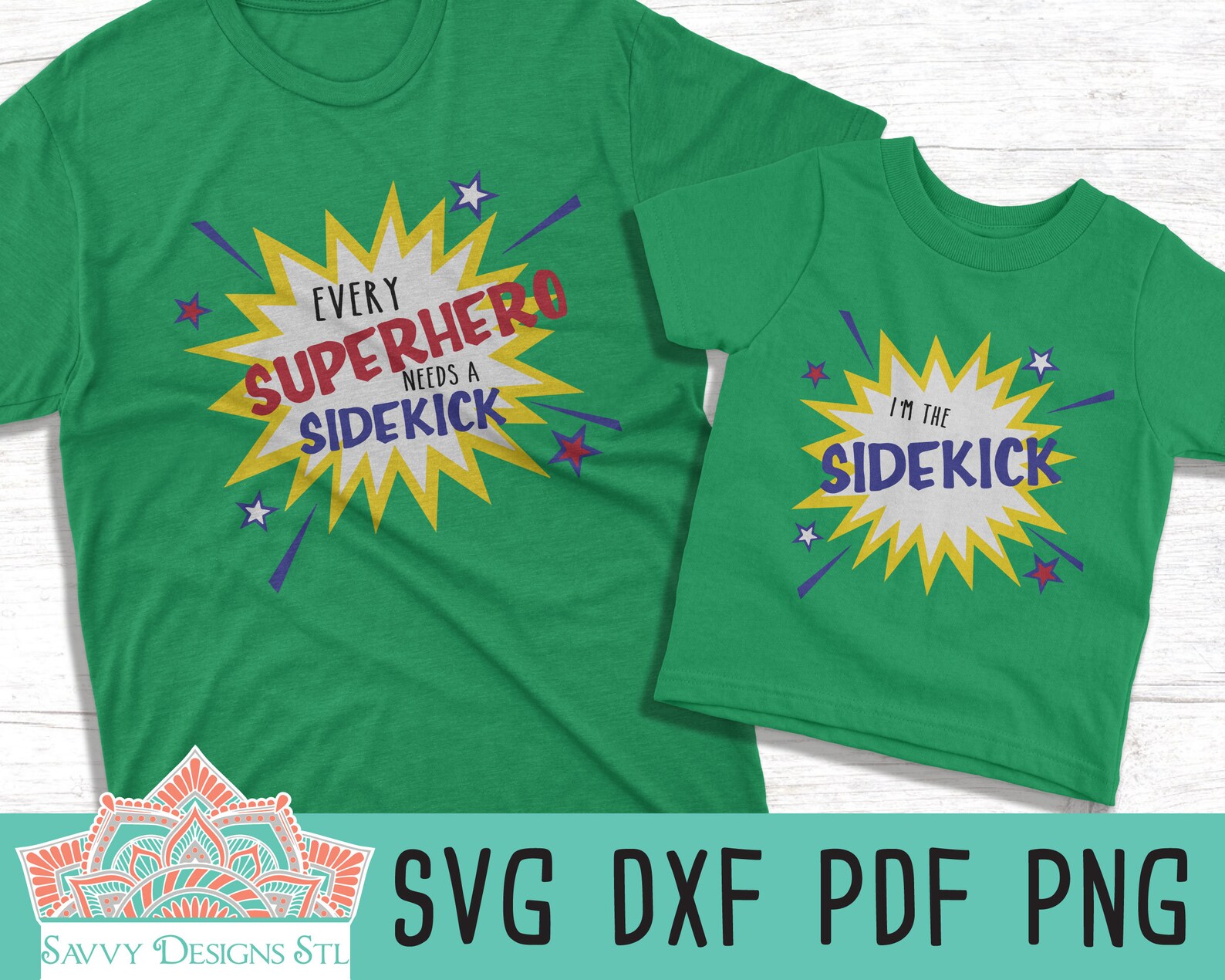Superhero and Sidekick Cut File for Silhouette and Cricut - Etsy