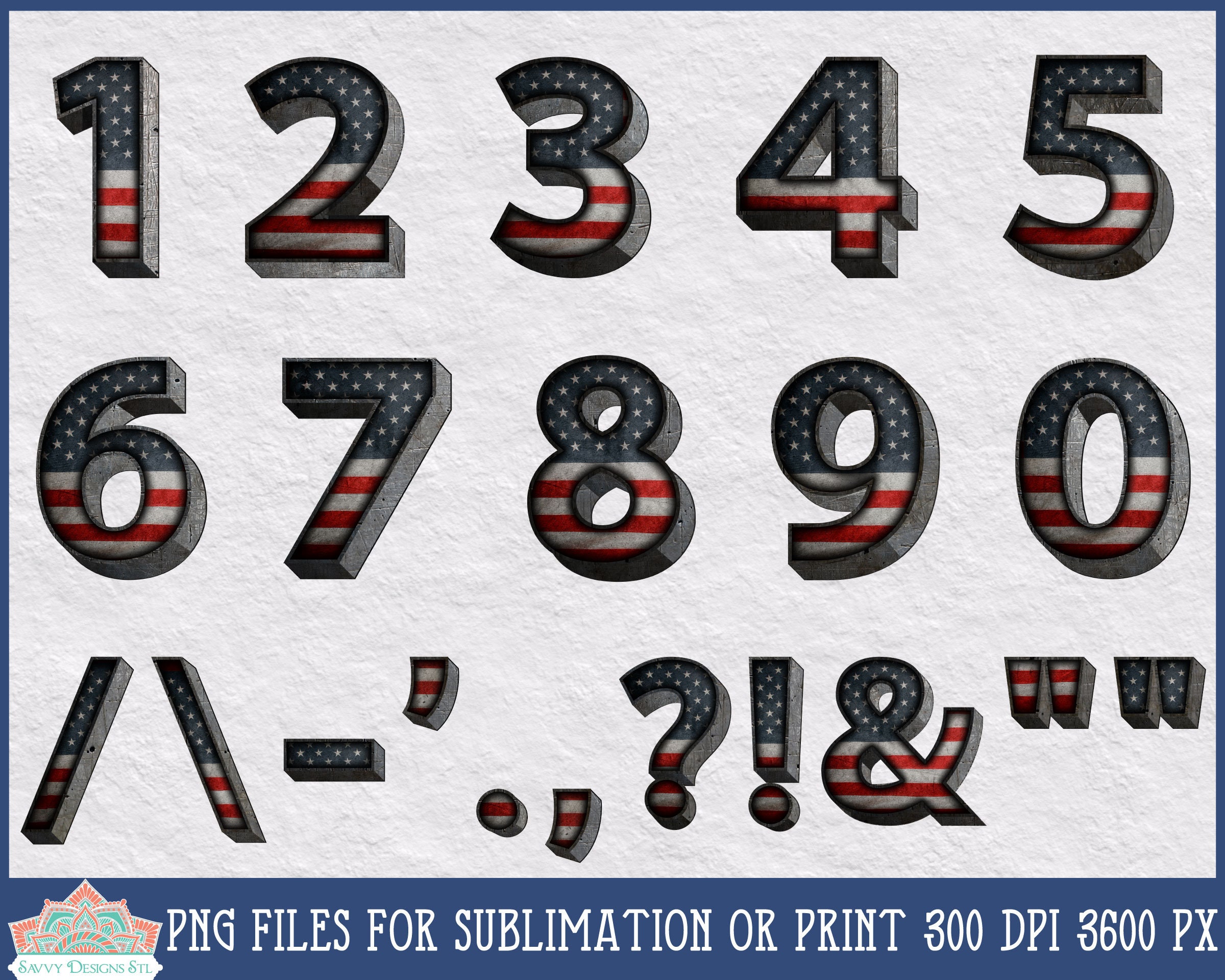 Patriotic Metal Alphabet American Flag Lettering Bundle for - Etsy