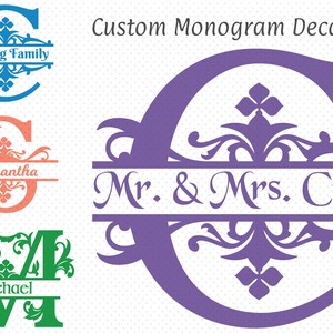 Personalized Custom Monogram Vinyl Window Sticker Decal - Etsy