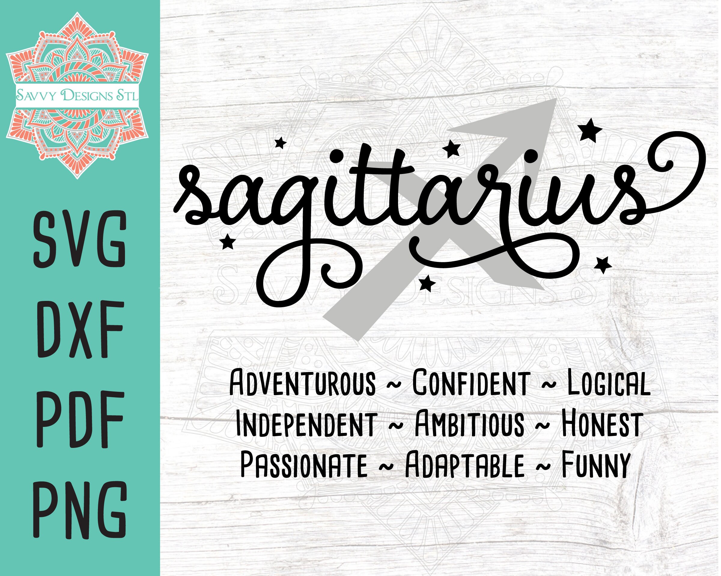 Sagittarius Zodiac Traits Svg Cut File For Silhouette And Etsy