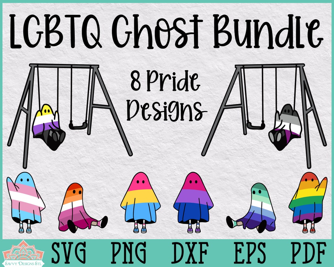 LGBTQ Ghost Bundle | Halloween Pride Flags | LGBTQ Pride Gender ...