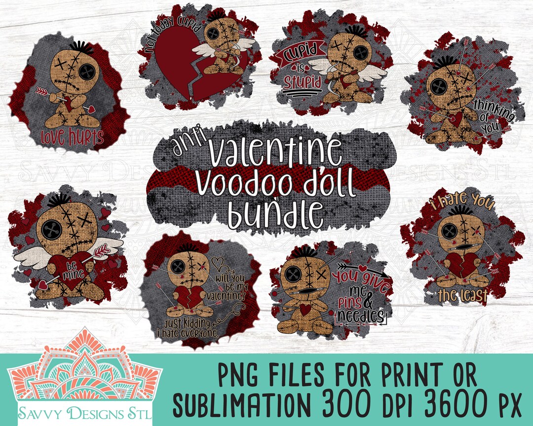 Anti Valentine Voodoo Doll Bundle for Sublimation or Print, Printable ...