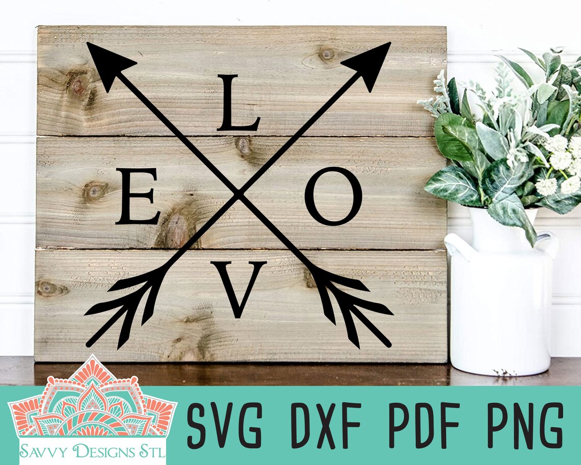 Love Arrow Cut File for Silhouette and Cricut INSTANT | Etsy