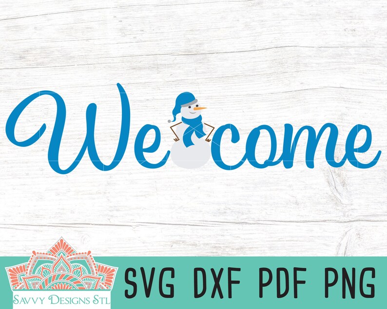 Snowman Welcome Sign SVG Cut File Bundle for Silhouette and - Etsy
