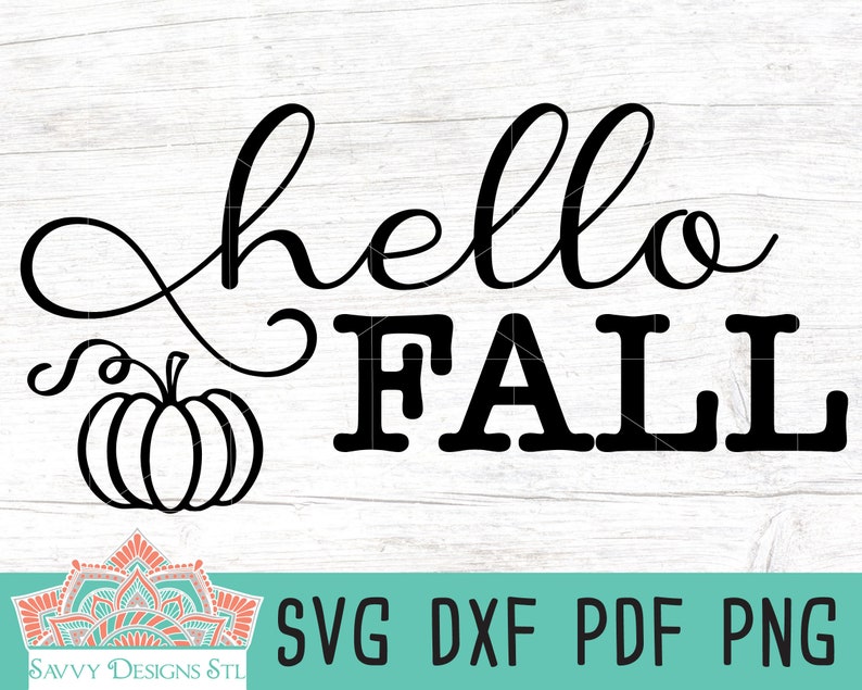 Hello Fall Cut File for Silhouette & Cricut Doormat Stencil | Etsy Canada